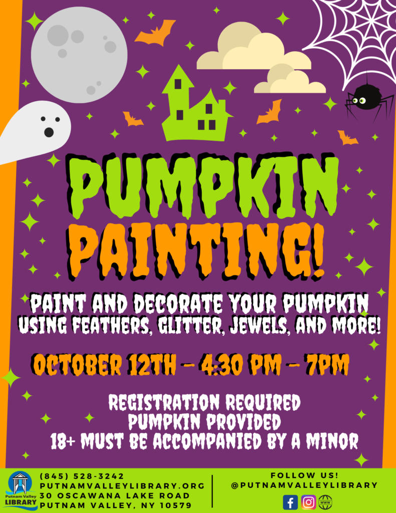 flyer- PumpkinPainting 2022 – Town of Putnam Valley